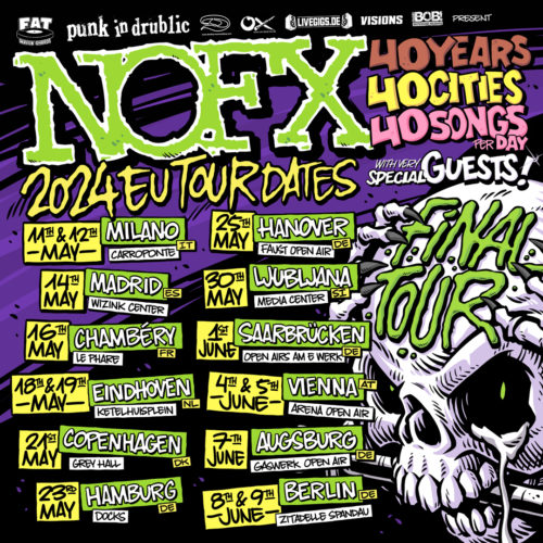 Nofx Final Tour European Tour 2024 - Punk Rock Agenda